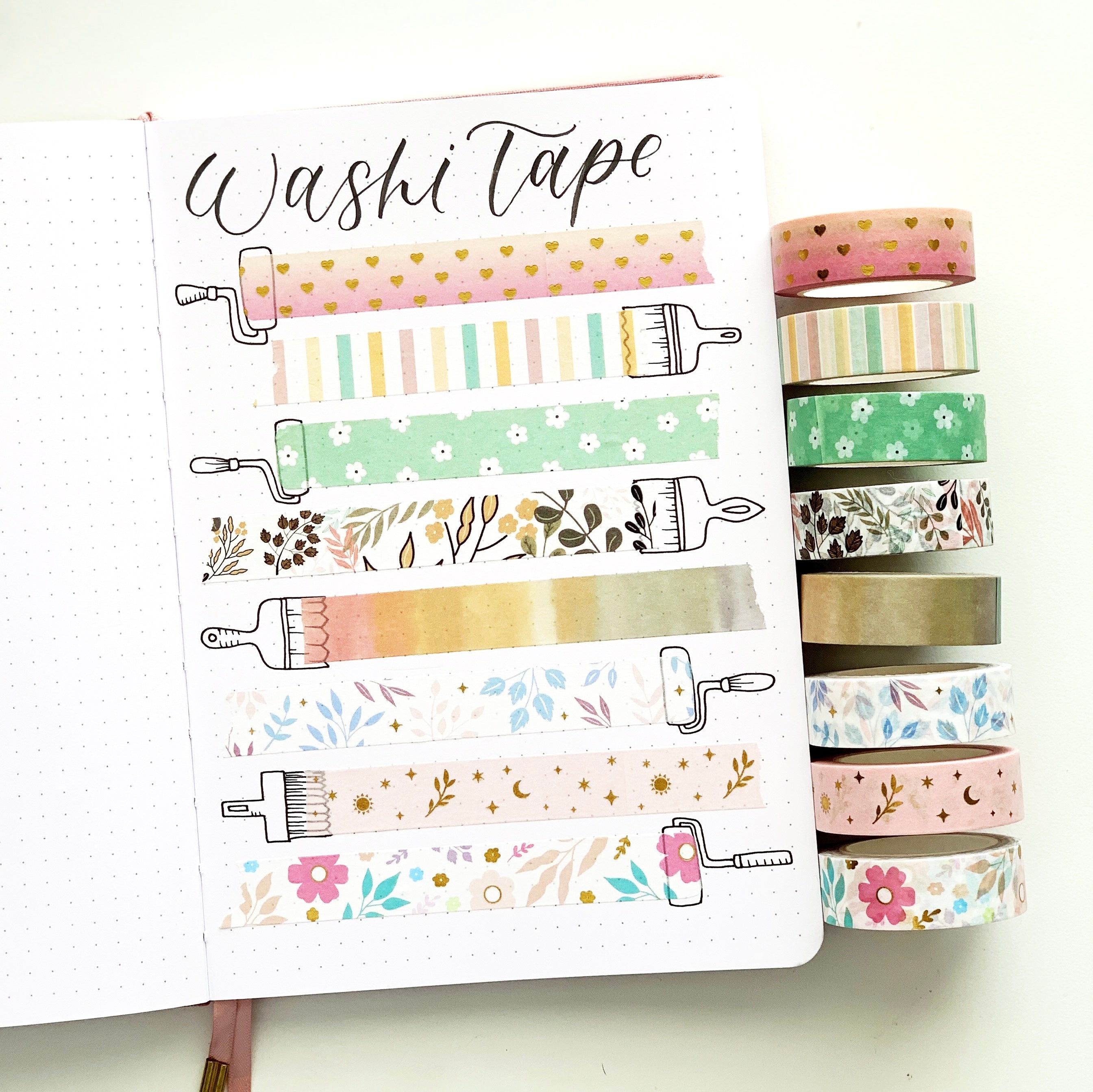 Creative Washi Tape Swatch Spread Tutorial For Your Bullet Journal ...