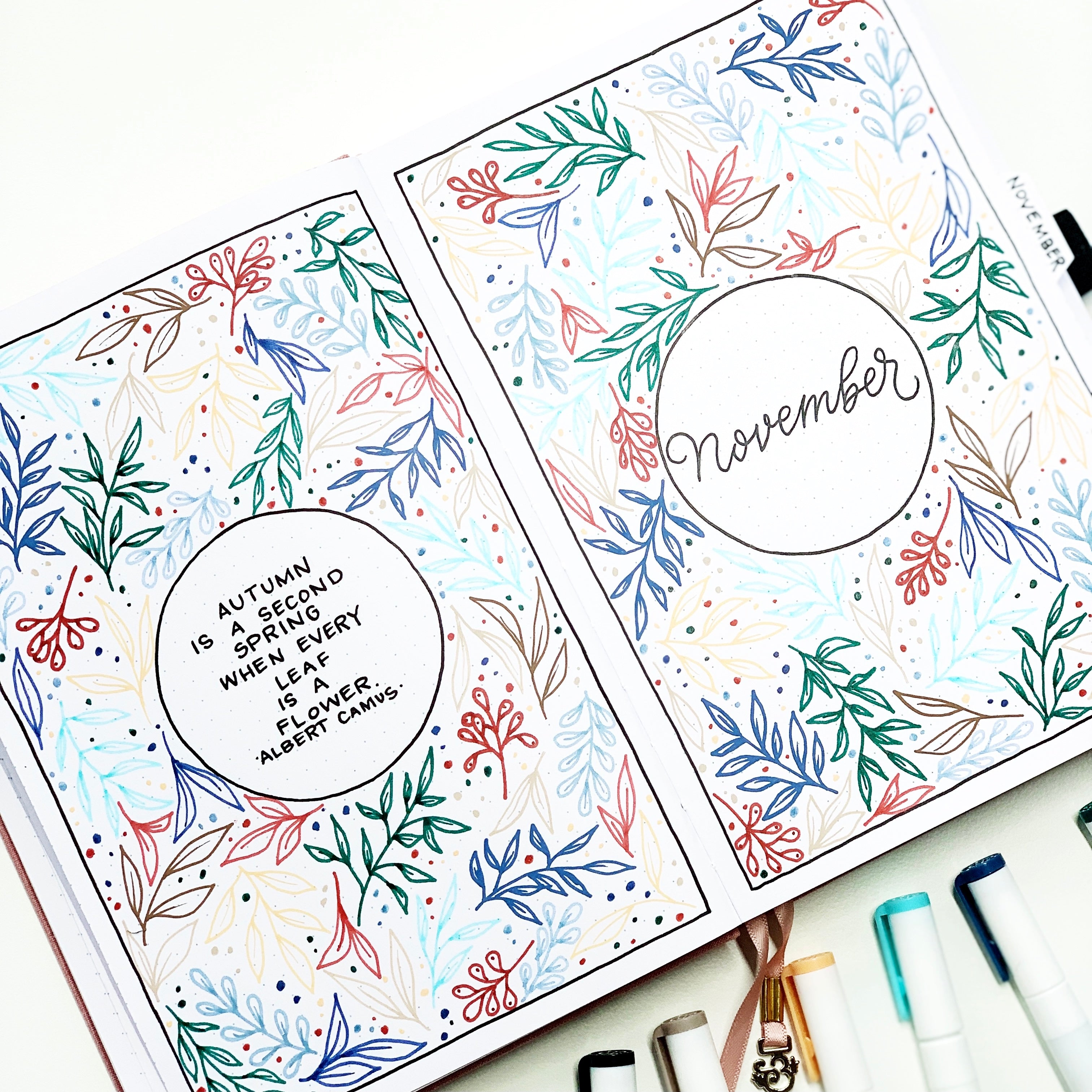 Fall Leaf Cover Page Tutorial | Archer and Olive