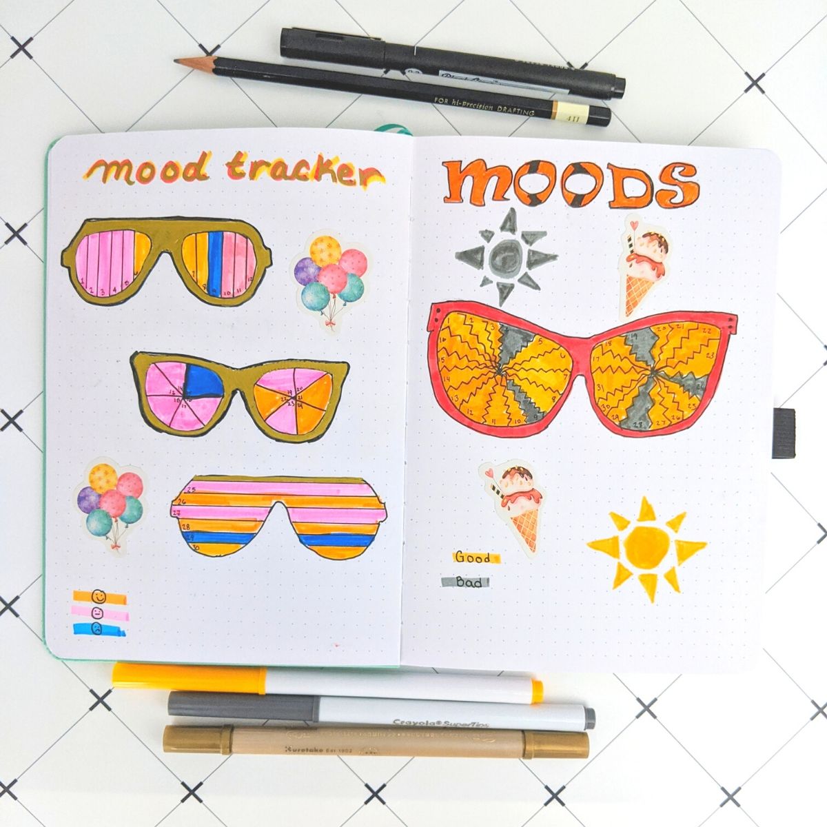 Sunglasses Mood Tracker Tutorial – Archer and Olive
