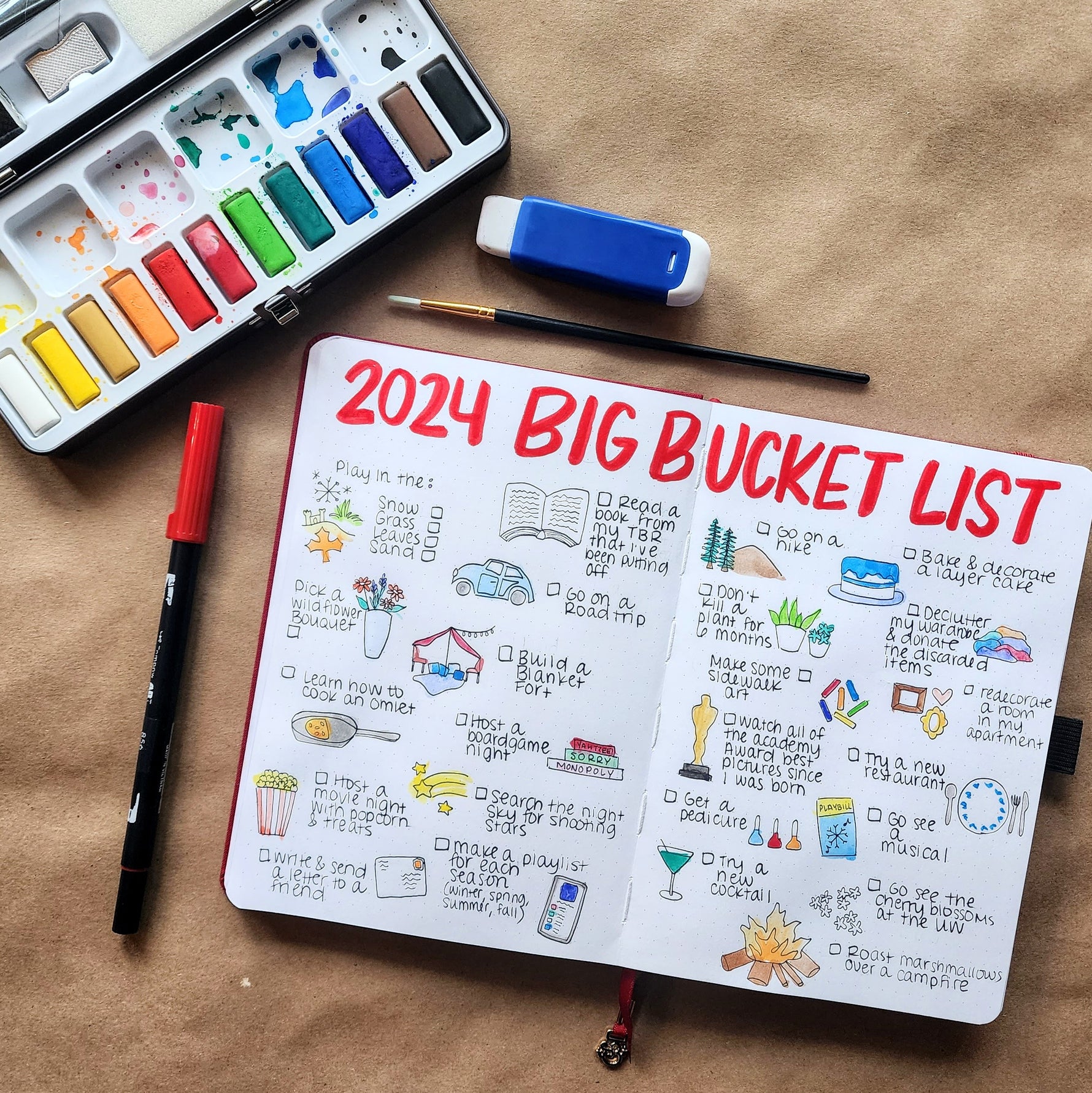 Creating a Visual Bucket List in your Bullet Journal – Archer and Olive