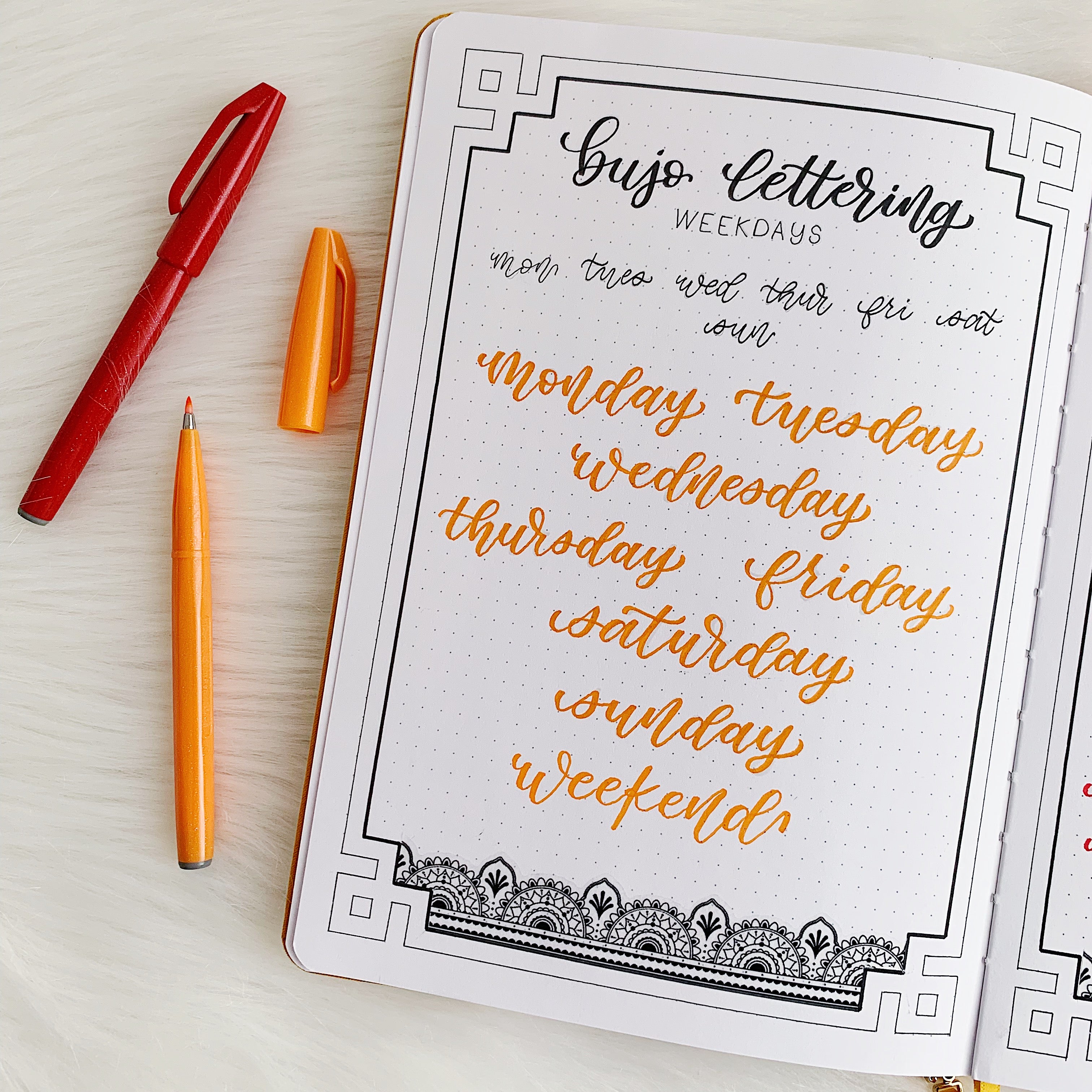 Hand Lettering Tutorial For Weeklies In Your Bullet Journal – Archer ...