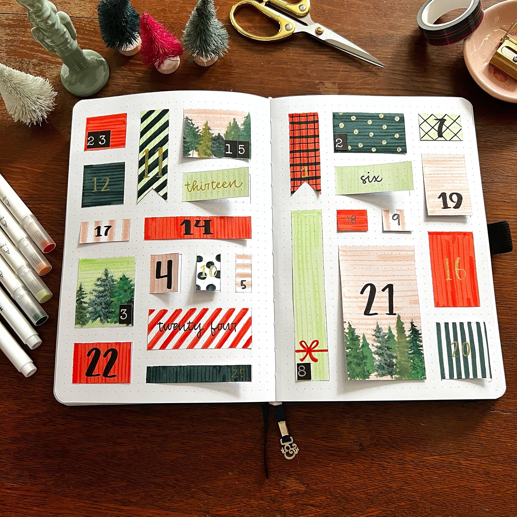 How to Create a Holiday Advent Calendar Journal Spread – Archer and Olive