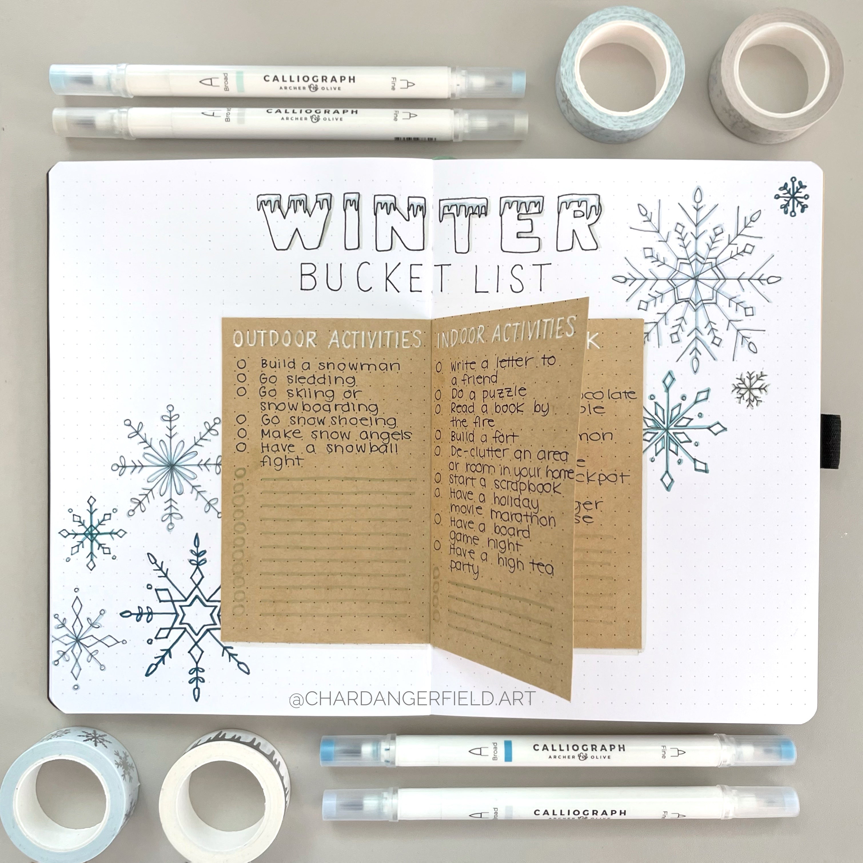 30+ Winter Bucket List Ideas for your Bullet Journal | Archer and Olive