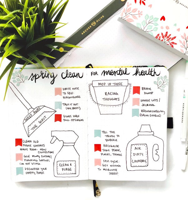 Spring Cleaning Tracker For Your Mental Health | Archer and Olive