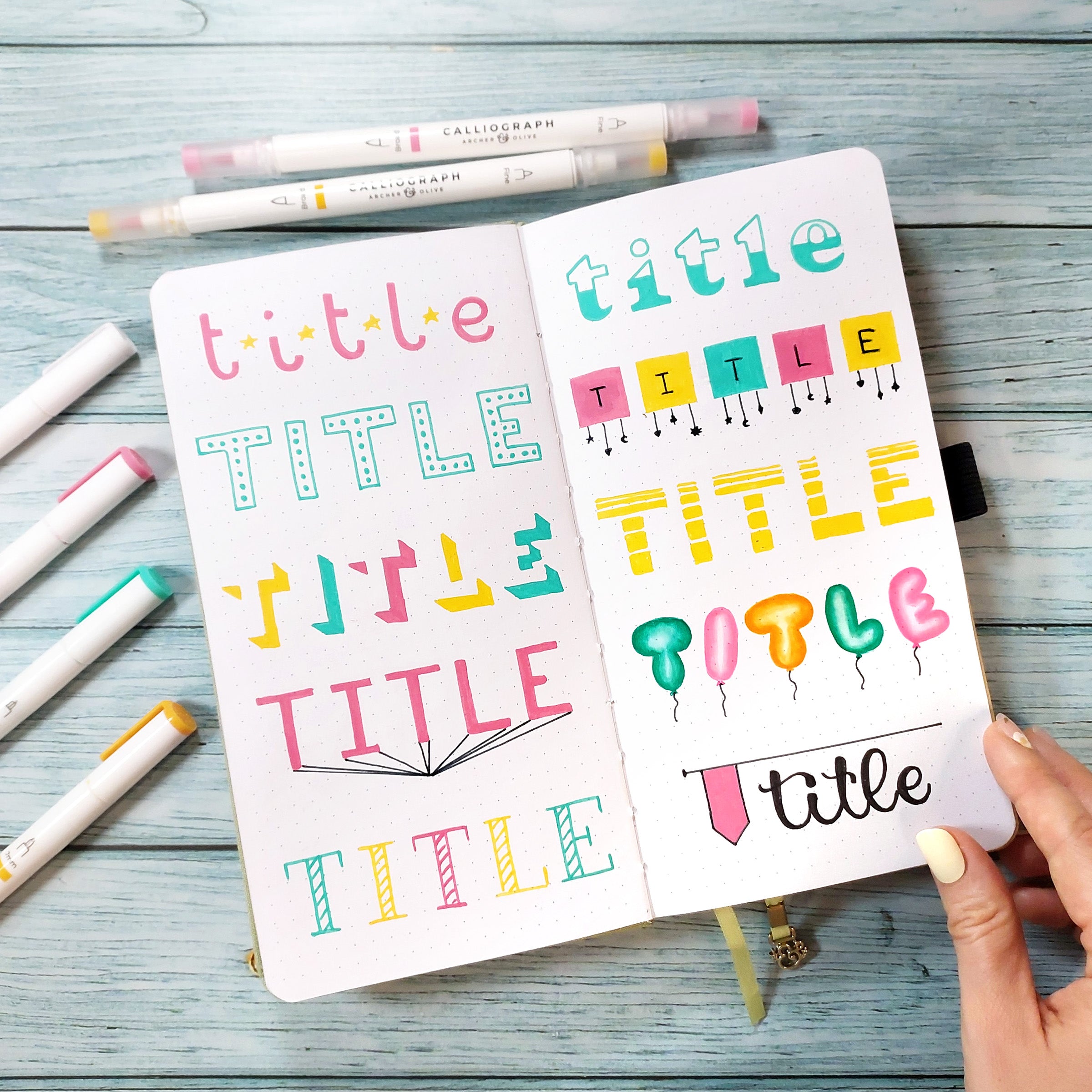 20 Top Easy Bullet Journal Header Ideas – Archer and Olive