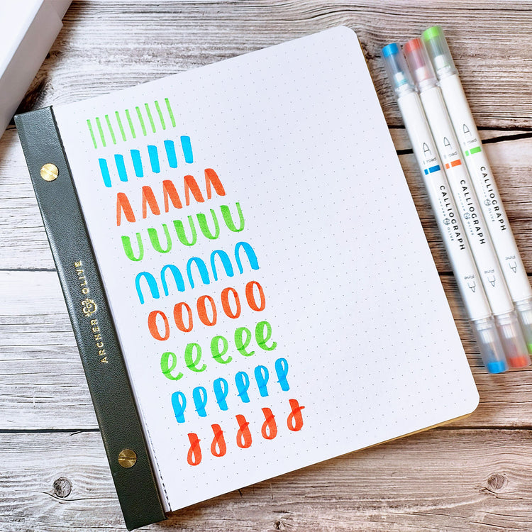 How To Learn Calligraphy With Brush Pens - Beginner Hand Lettering Tip ...