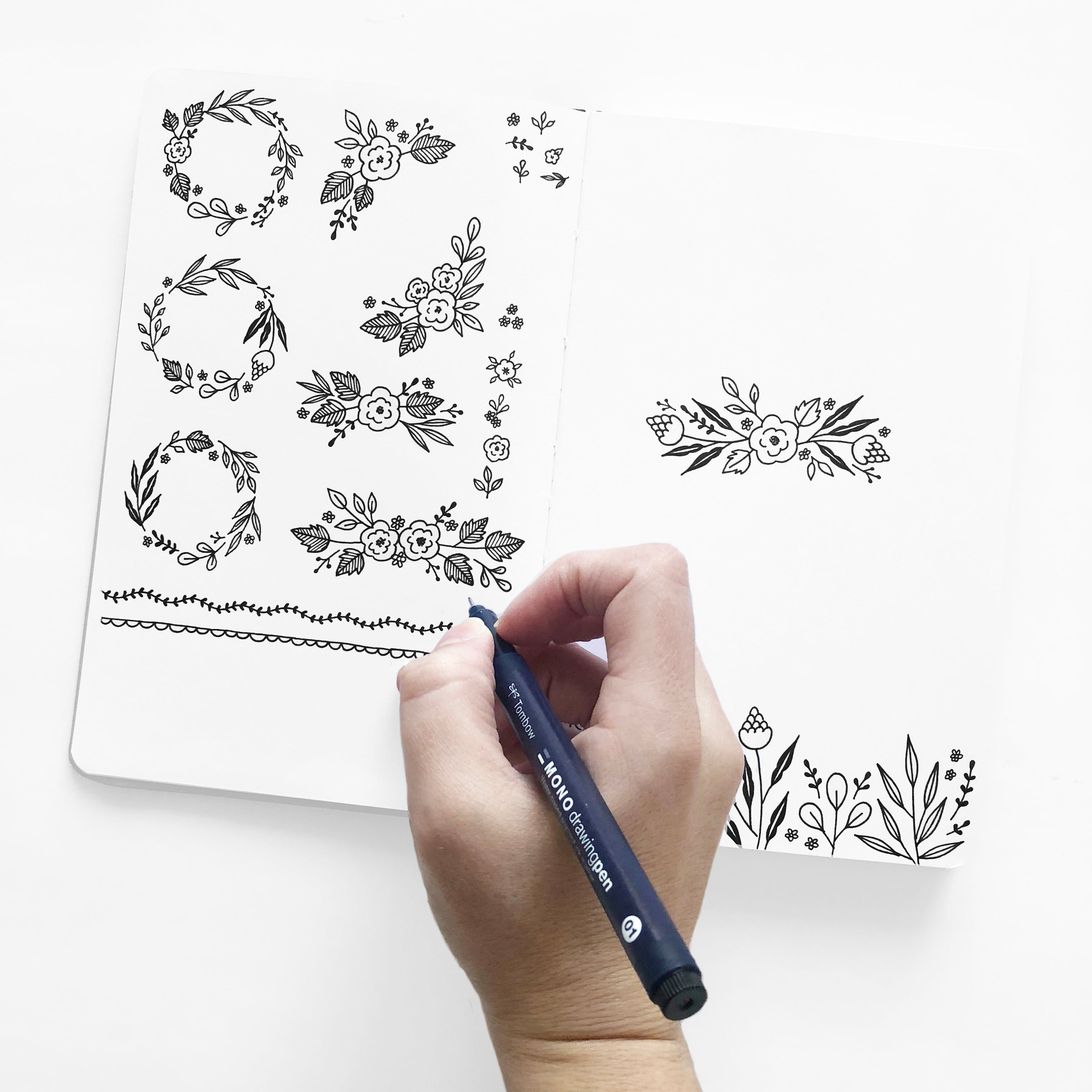 Freebie Friday - Printable Dot Grid Journal Doodles – Archer and Olive