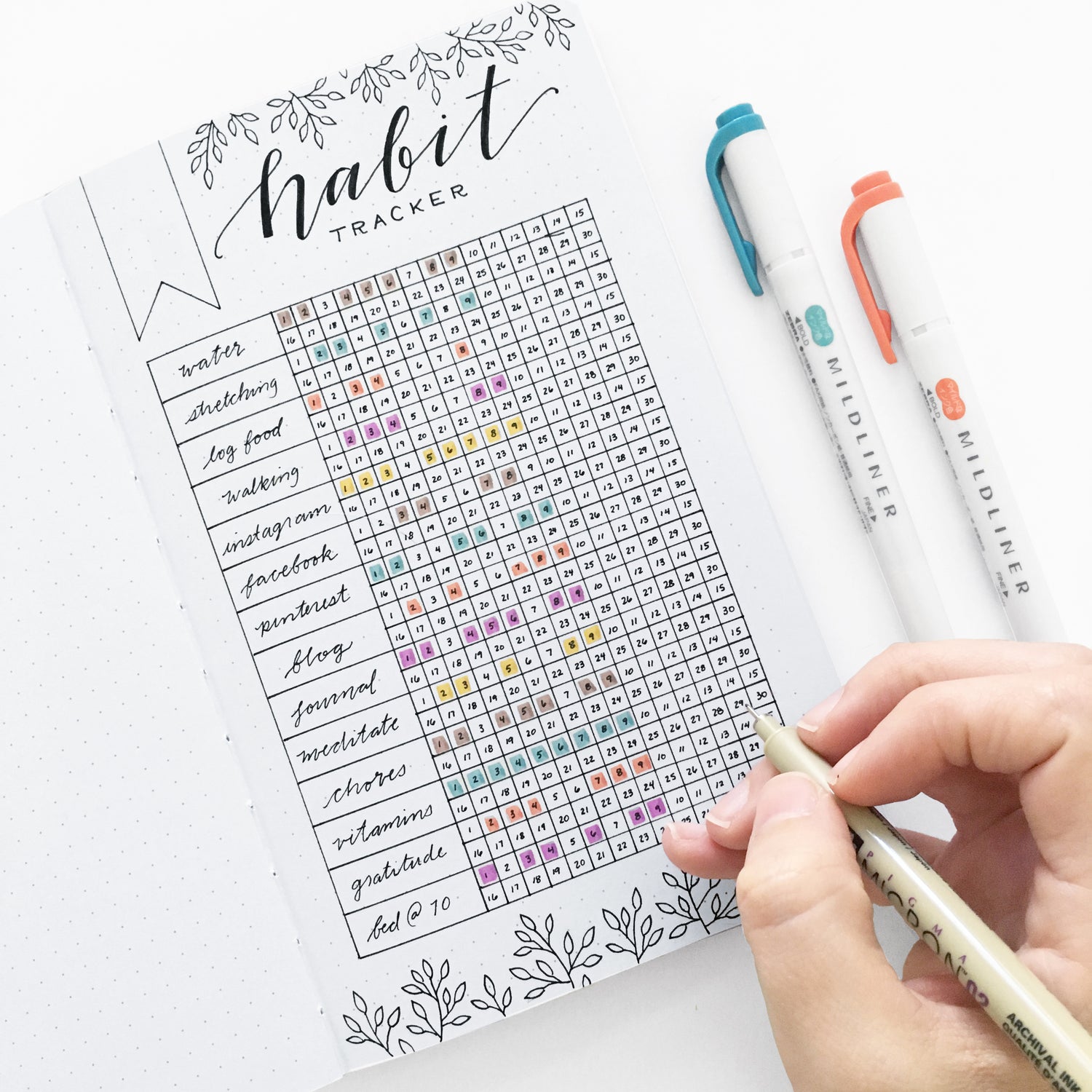 Create this simple tracker and build better habits + Free printable ...