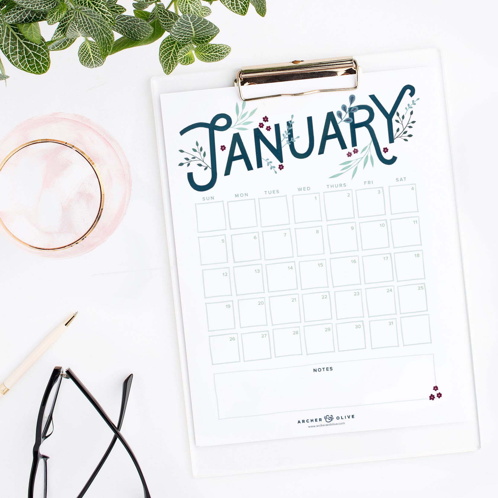 January 2020 Freebie! – Archer and Olive