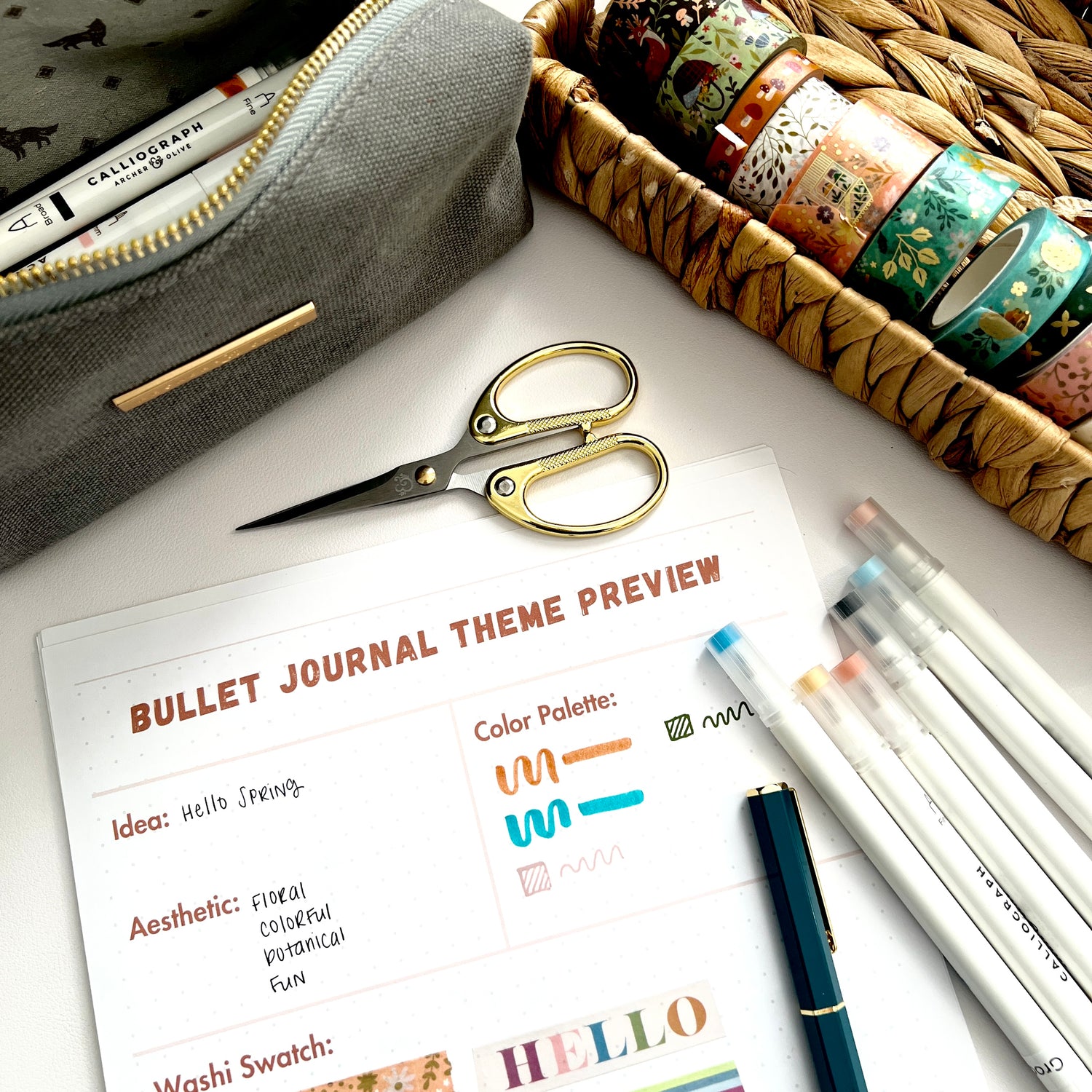 4 Spring Bullet Journal Themes Ideas + FREE Theme Planner Worksheet ...