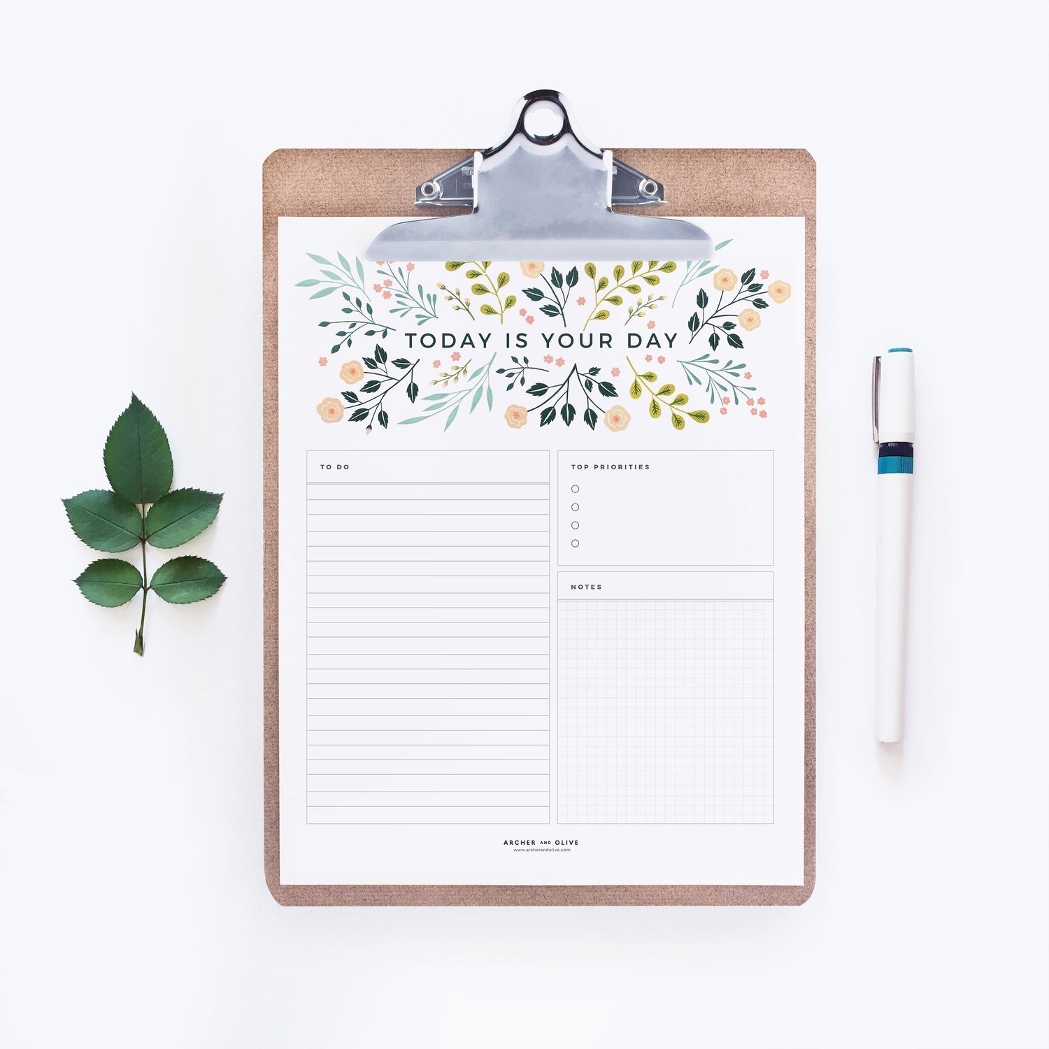 Freebie Firday - Today is Your Day Printable – Archer and Olive