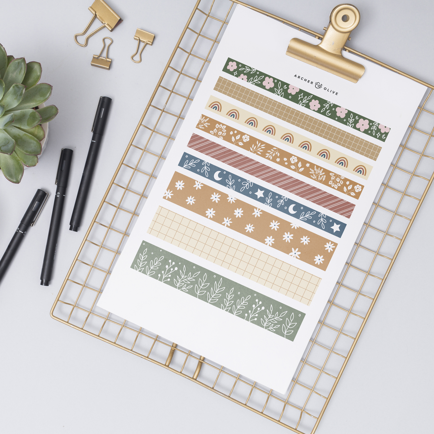 How To Use Washi Tapes In Your Bullet Journal + Free Printable Washi ...
