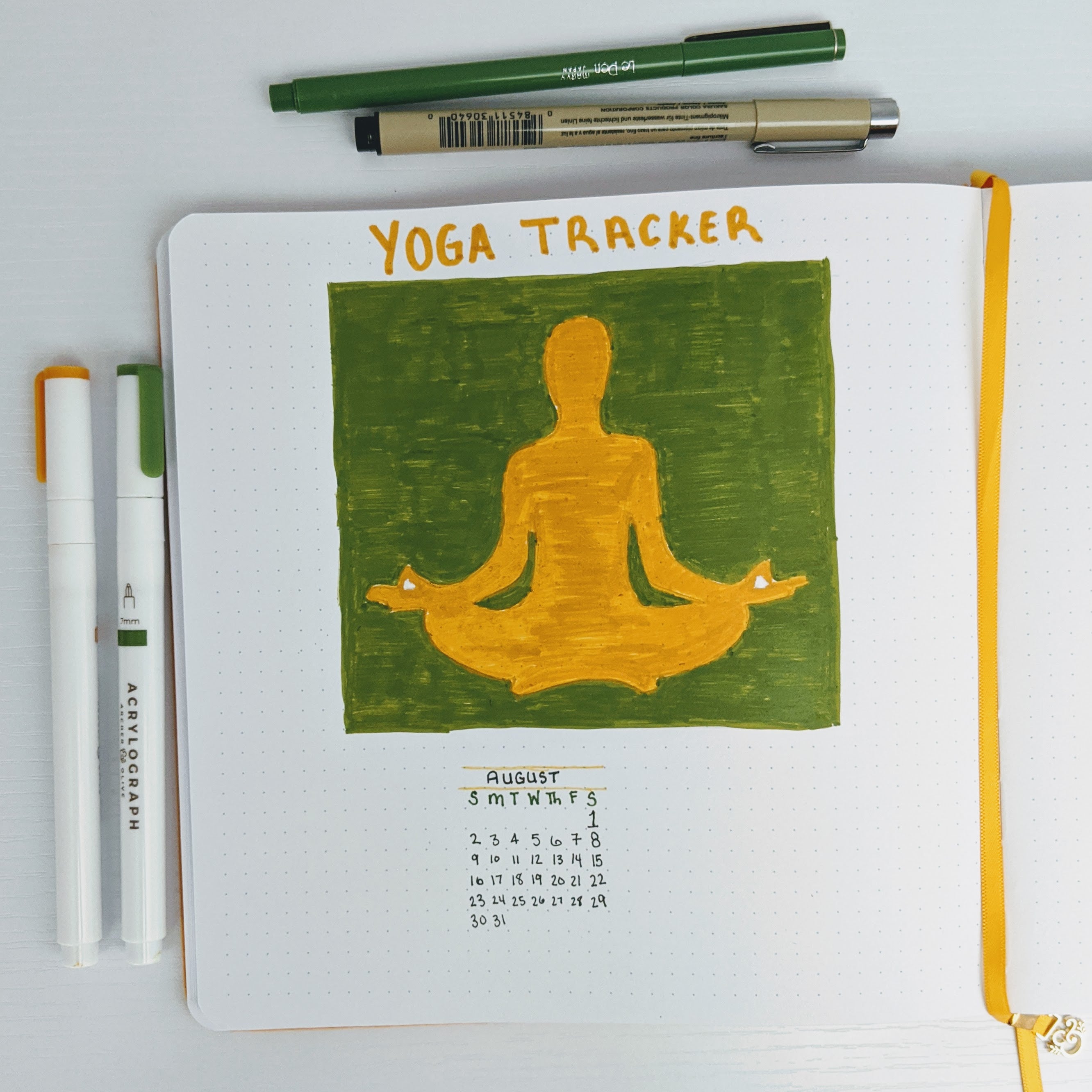 3 Yoga Tracker Spread Ideas | Archer and Olive