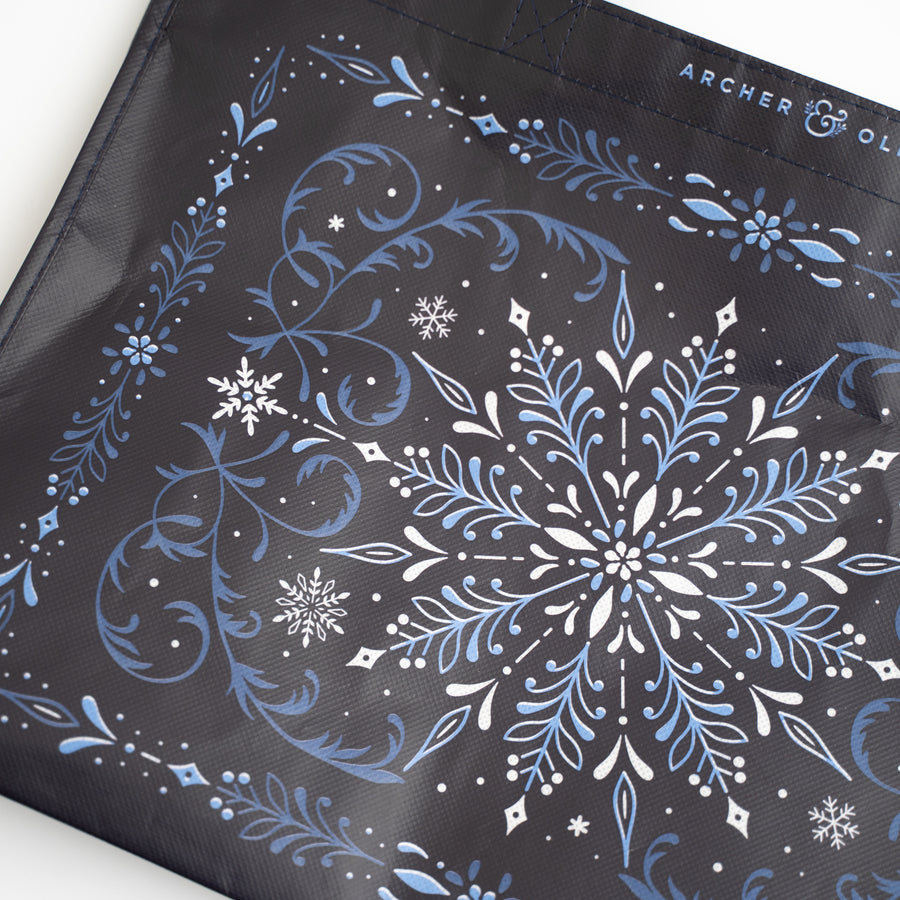 Reusable Snowflake Shopping Tote – Archer and Olive