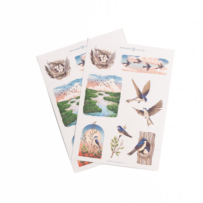 Swallows Sticker Set | Archer & Olive – Archer and Olive