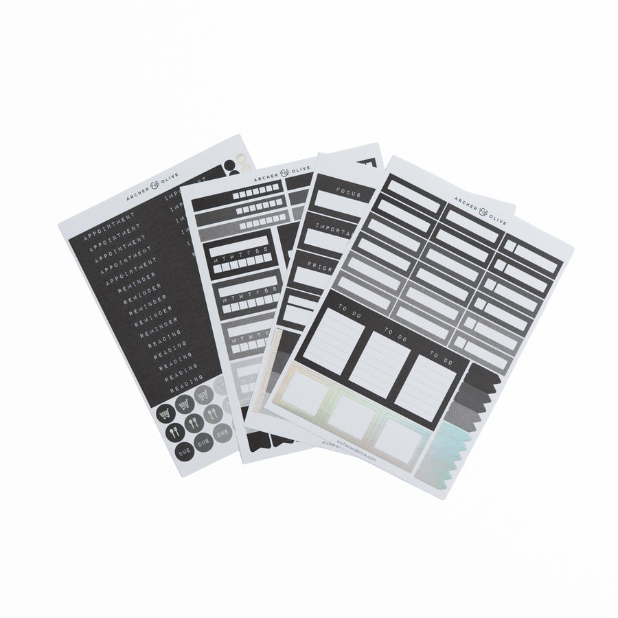 Ink & Type Planning Sticker Set – Archer and Olive