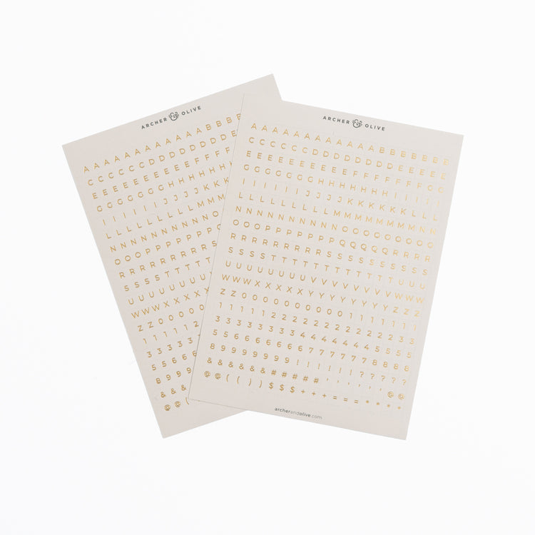 Soft Nature Alpha Sticker Set – Archer and Olive