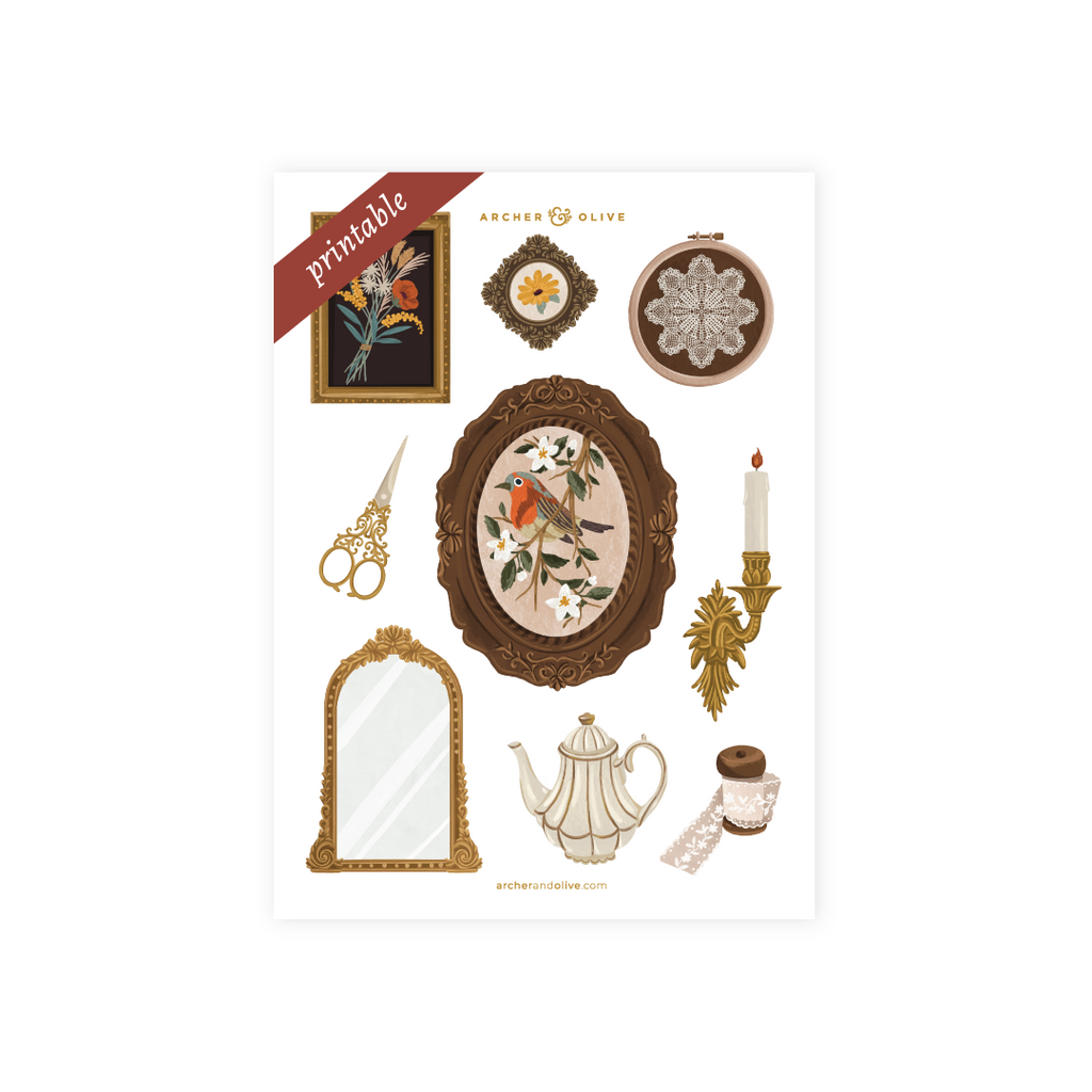 Frame Wall: Printable Stickers | Archer and Olive