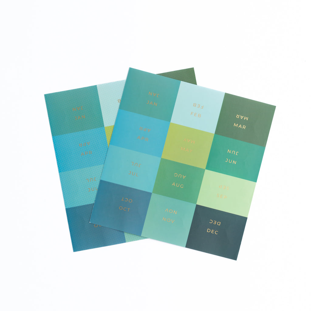 Vinyl Planner Tabs - Blues & Greens | Archer and Olive