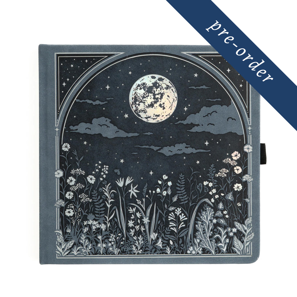PRE-ORDER CLOSED 8x8 Moonlit Garden: Dot Grid Notebook | Archer and Olive