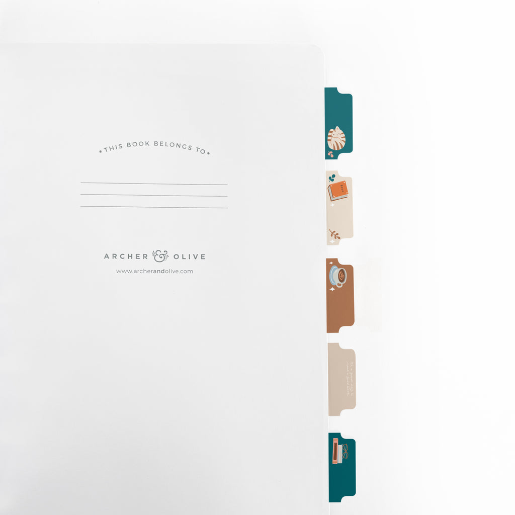Printable Planner Tabs: Coffee + Books | Archer and Olive
